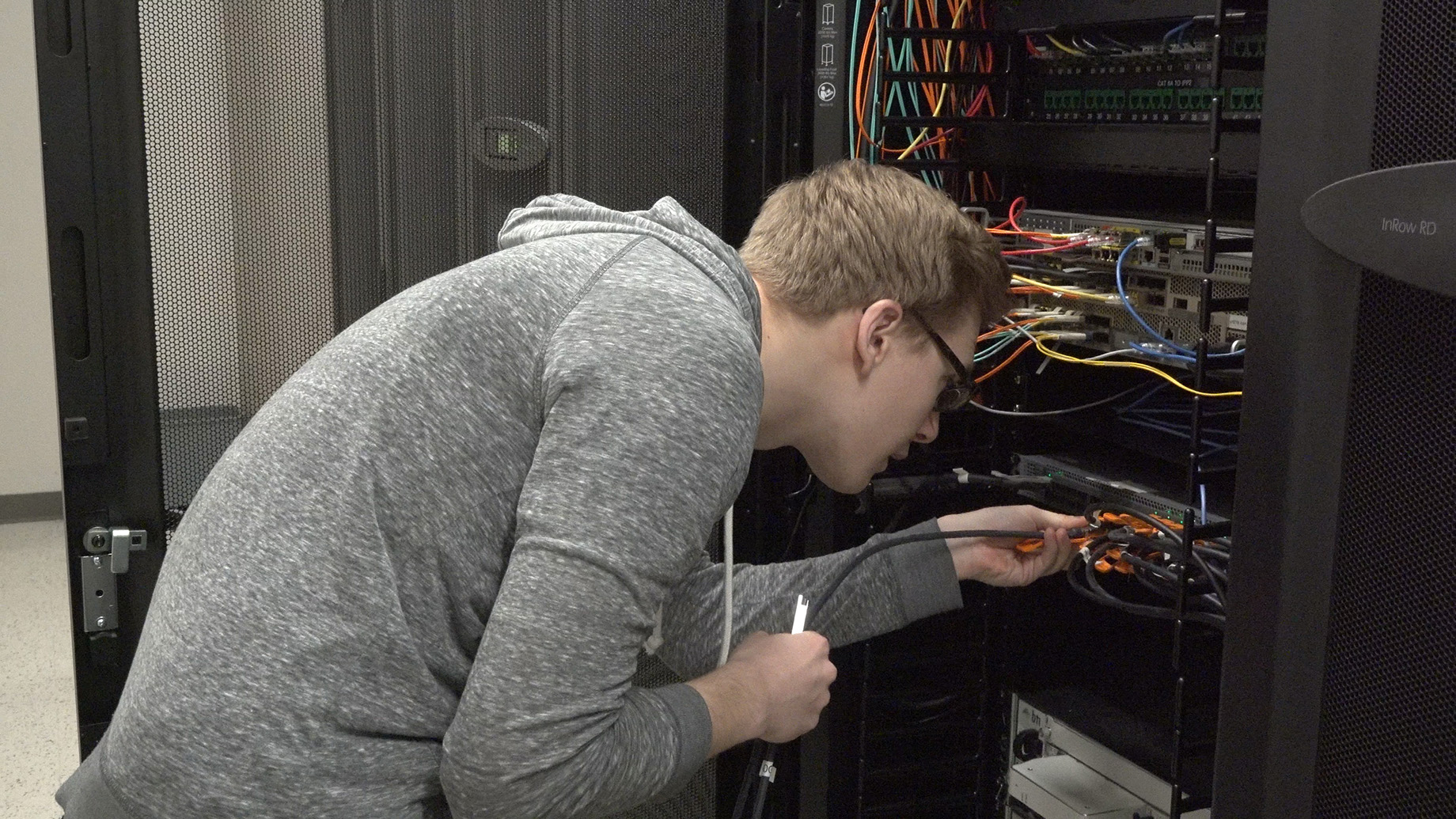 CENGN Student Shaun Gordon developing automation script as part of internship - CENGN